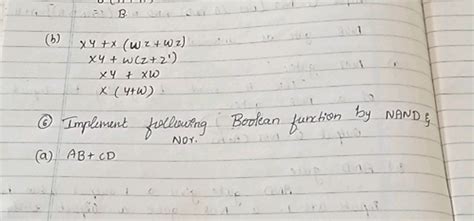 Implement Following Boolean Function By Nand Studyx
