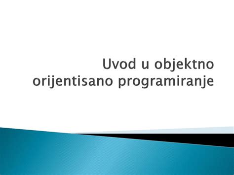 PPT Objektno Orijentisano Programiranje PowerPoint Presentation Free