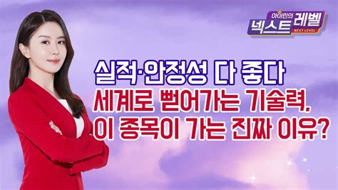 아이린의 넥스트 레벨 실적·안정성 다 좋다 세계로 뻗어가는 기술력 이 종목이 가는 진짜 이유 머니투데이방송 증시 증권 Youtube