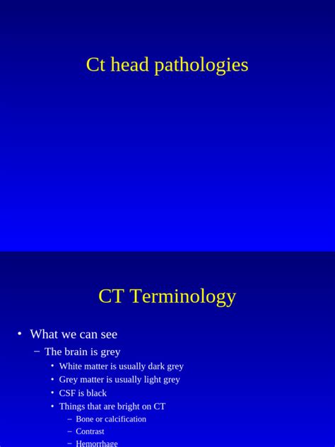 Ct Head Pathologies Overview Pdf Stroke Cerebrospinal Fluid