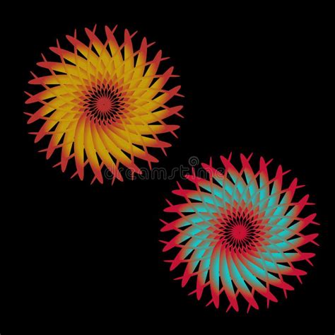 Abstract Spirograph Art Parabolic Curve Of Line In Circle Form Illustration Vector Image