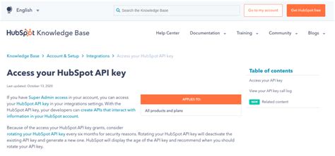 Hubspot Api Key Zetamatic