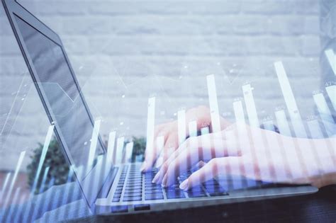 Premium Photo Multi Exposure Of Woman Hands Typing On Computer And Forex Chart Hologram