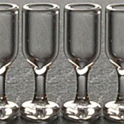 Dollhouse Miniature Wine Glasses Set Of 4 112 Real Glass Etsy