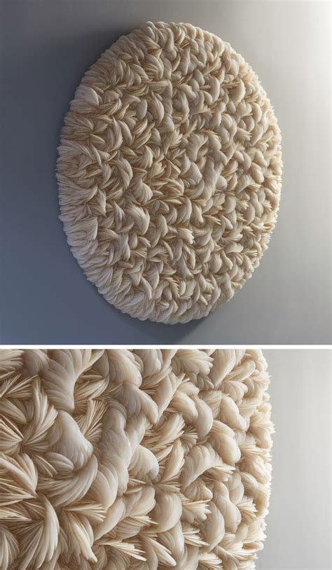This Highly Textural Wall Sculpture Was Made From Capiz Shells