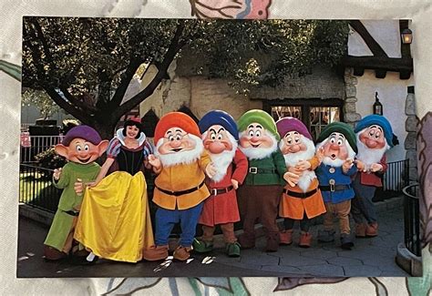 Snow White And The Seven Dwarfs Postcard Disneyland Anaheim California