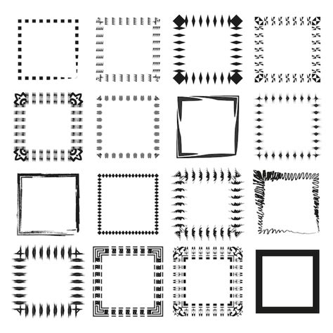 Premium Vector Decorative Frame Set Unique Border Designs Various Artistic Styles Vector