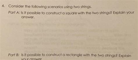 Answered 4 Consider The Following Scenarios Using Two Strings Part A