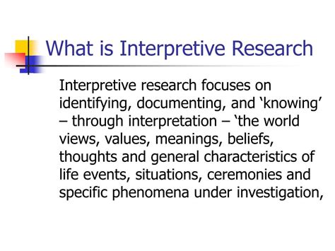 Ppt Interpretivism Powerpoint Presentation Free Download Id 5517860