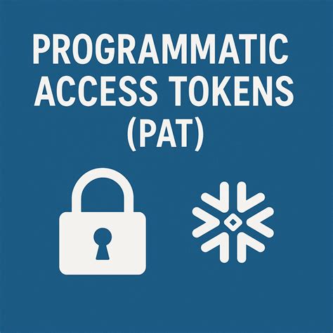 Platform Security Programmatic Access Token Pat In Snowflake By