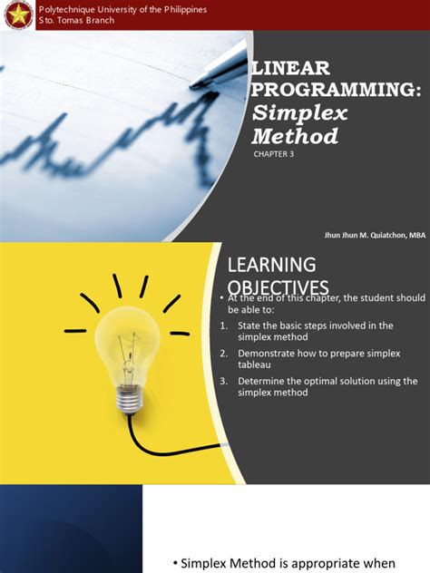 Chapter 3 Linear Programming Simplex Method Pdf Mathematical Optimization Linear Programming