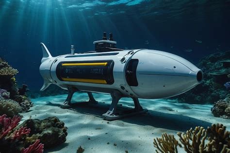 Autonomous Underwater Vehicle Premium Ai Generated Image