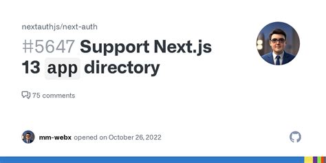 Support Nextjs 13 `app` Directory · Issue 5647 · Nextauthjsnext Auth