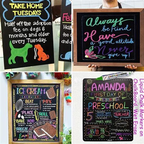 엑스트라 파인 팁 액체 분필 마커 소형 칠판 달력 칠판 Windows 유리 비스트로 표지판용 건식습식 지우기 마커 펜 Temu Republic Of Korea