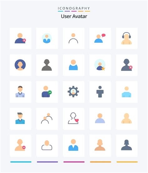 Creative User 25 Flat Icon Pack Wie Avatar Benutzer Der Avatar Mann Chattet Premium Vektor