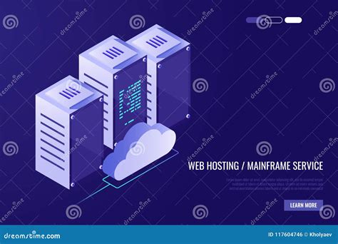 Cloud Data Center With Hosting Servers Computer Technology Network And Database Internet