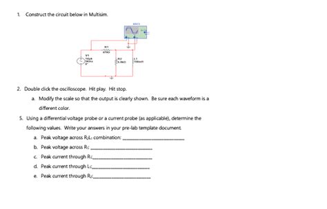 Construct The Circuit Below In Multisim Double Chegg Com
