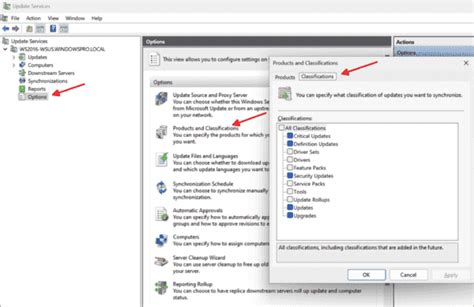 Selecting Wsus Update Classifications For Windows 10 11 4sysops