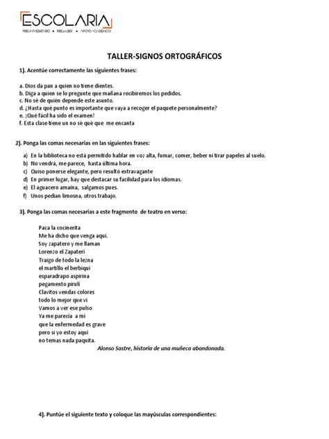 3taller De Signos Ortográficos Pdf