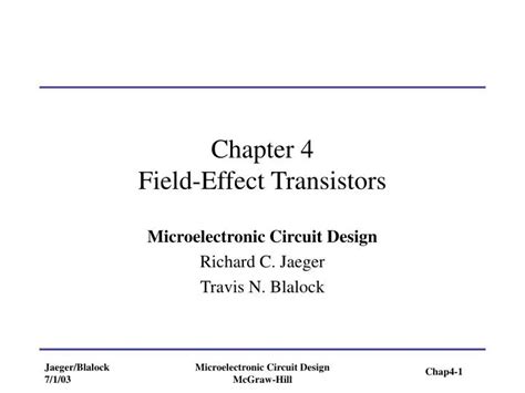PPT Chapter Field Effect Transistors PowerPoint Presentation Free Download ID