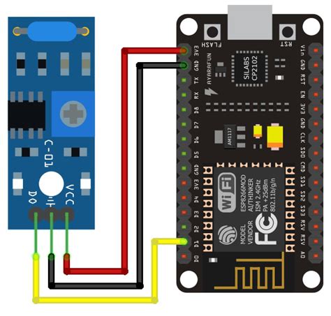 Sw 420 Vibration Sensor With Nodemcu Esp8266 Wifi Module Vibration