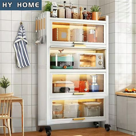 3 4 5ชั้น ตู้กับข้าวห้องครัว ตู้เก็บของอเนกประสงค์ ชั้นวางของในครัว ชั้นวางไมโครเวฟ Hy Home 🔥ส่ง