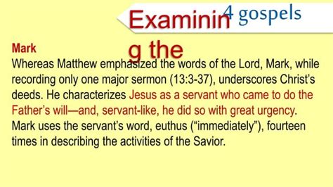 The Synoptic Gospels Ppt