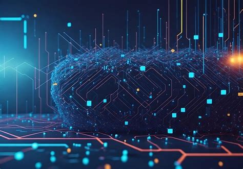 Premium Ai Image Technology Digital Data Abstract Background Data