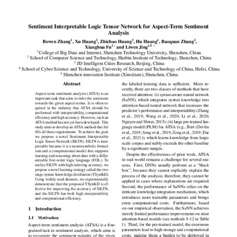 Sentiment Interpretable Logic Tensor Network For Aspect Term Sentiment Analysis Acl Anthology