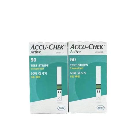 Accu Chek Accuchek Active Test Strip แผ่นตรวจน้ำตาล 50 100 แผ่น Exp Latest Shopee Thailand