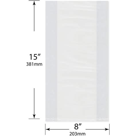 Plymor 8 X 3 X 15 Pack Of 100 2 Mil Gusseted Plastic Bags