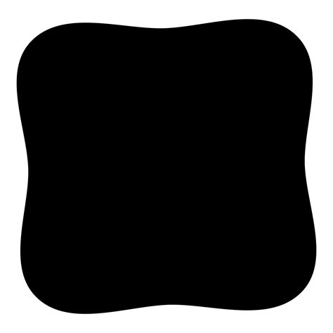 Square Have Rounded Corners Rectangle Shape Icon Black Color Vector