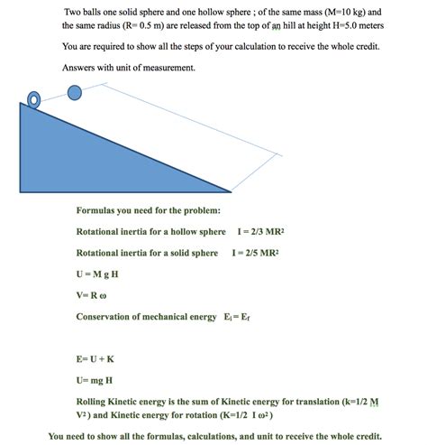 Solved A Calculate The Rotational Inertia Of The Two Balls Chegg Com
