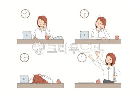 회사원 직장인 업무 하루일과 야근 사진 이미지 일러스트 캘리그라피 Tunasalmon작가