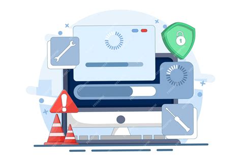 Premium Vector Vector Illustration About System Maintenance Concept Or Software Update Process