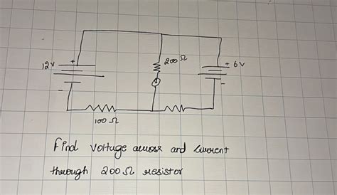 Solved Find Voltage Across And Current Through 200Ω