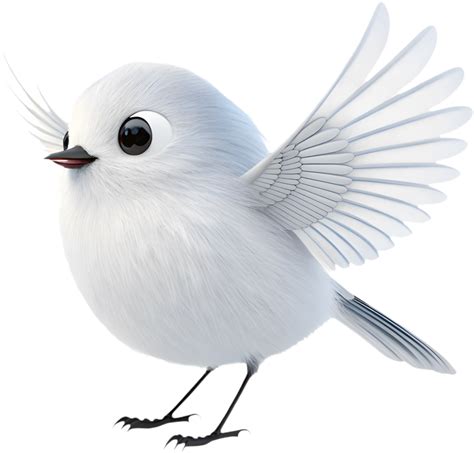 Whimsical Long Tailed Tit Bird Clipart For Nature Projects 54308080 Png