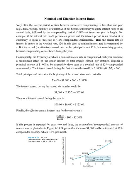 Nominal And Effective Interest Rates Pdf Interest Interest Rates