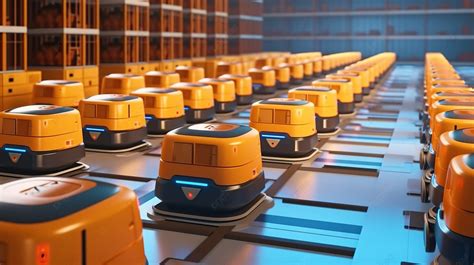 Agv 로봇은 3d 렌더링으로 시간당 효율적으로 수백 개의 소포를 분류합니다 창고 창고 물류 산업 창고 배경 일러스트 및 사진 무료 다운로드 Pngtree