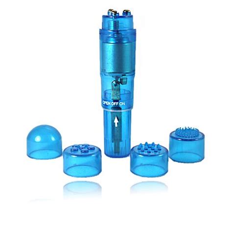 Pocket Rockets With Spot 4 Interchangeable Tips Waterproof Mini Massager AV Vibrator With 4