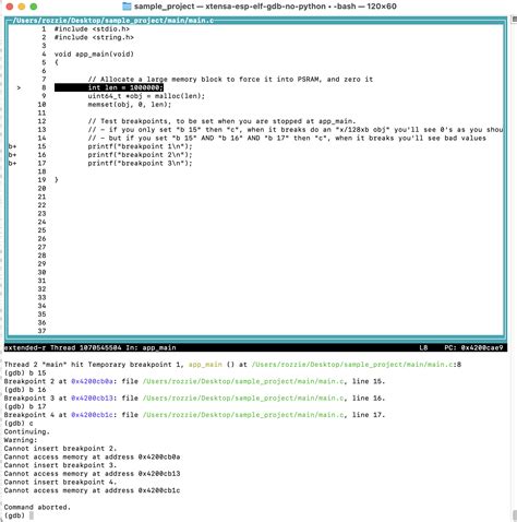 Setting Gdb Breakpoints At Init Causes Psram Memory Overwrite Idfgh 8913 Ocd 670 · Issue