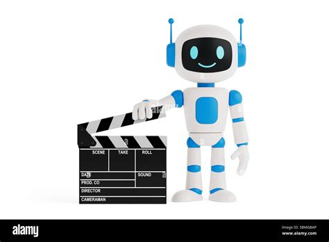 Cybersecurity Protection Concept Smiling Ai Robot Holding Red Shield Symbolizing Digital Safety