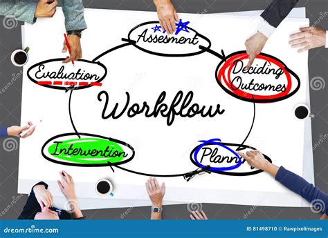 Workflow Process Action Plan Diagram Concept Stock Photo Image Of People Casual