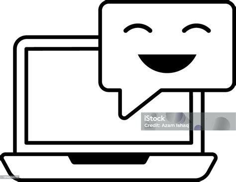 직원 사무실 통신 소프트웨어 개념 흰색 배경에 Hrm 기호 노트북 벡터 색상 아이콘 디자인랜 채팅 스마일 이모티콘 스톡 조명 노트북 감정에 대한 스톡 벡터 아트 및 기타