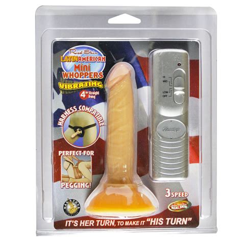 All American Mini Whoppers Vibrating 4 Inch Straight Dong Flesh Shop