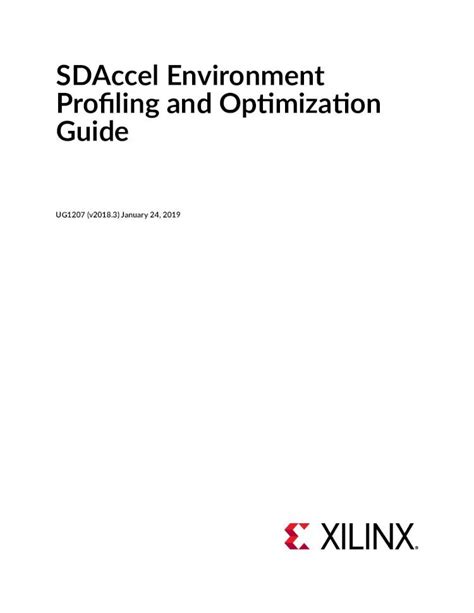 pdf sdaccel environment profiling and optimization guide€¦ · sections