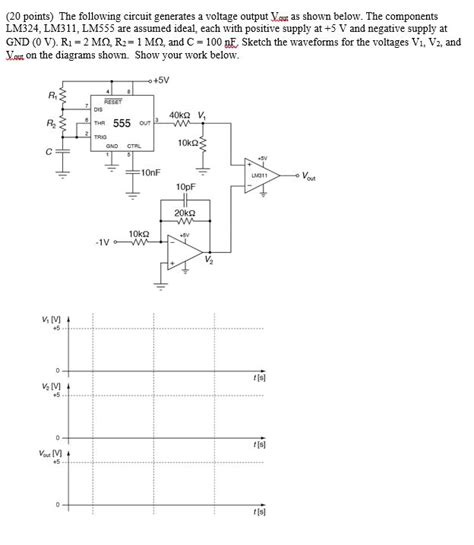Solved The Following Circuit Generates A Voltage Output