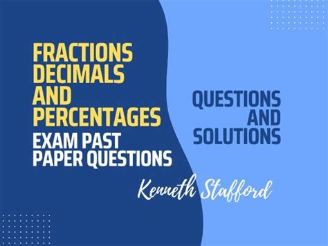 Fractions Decimals And Percentages Gcse Maths Past Paper Questions Teaching Resources