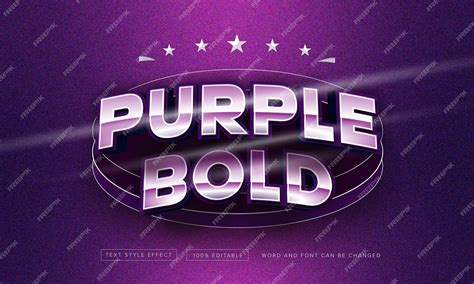 Premium Vector Purple Bold Text Effect