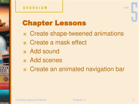 chapter lessons create shape tweened animations create a mask effect ppt download